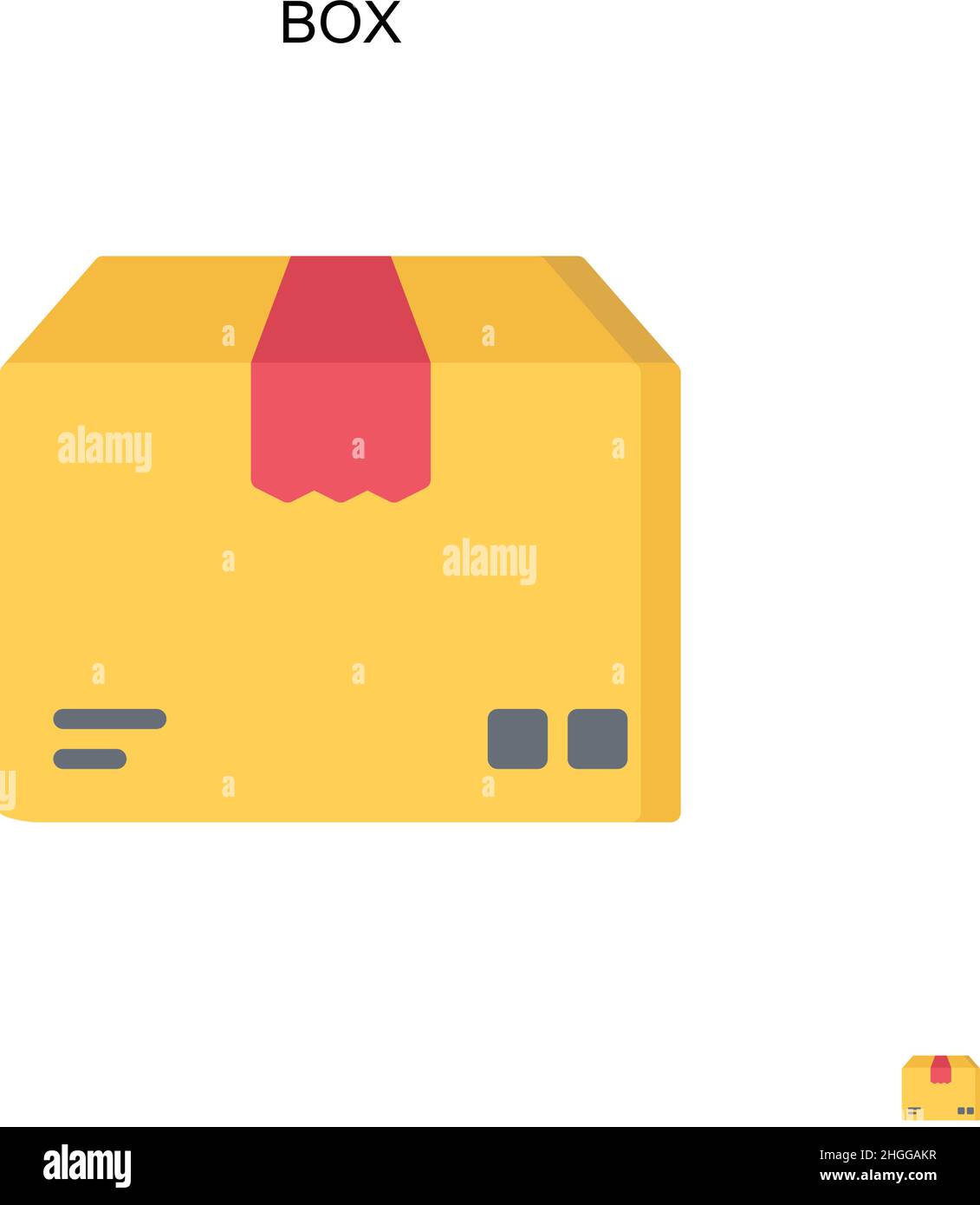 Box Simple vector icon.Perfect color modern pictogram on editable ...