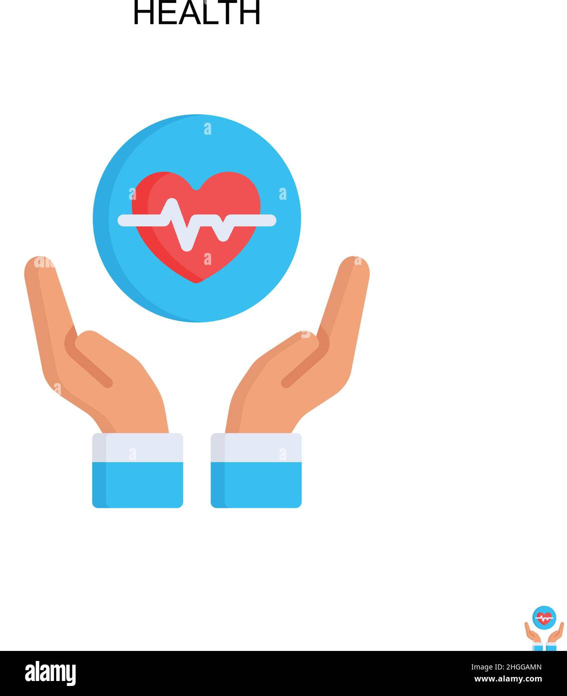 Health Simple vector icon.Perfect color modern pictogram on editable ...