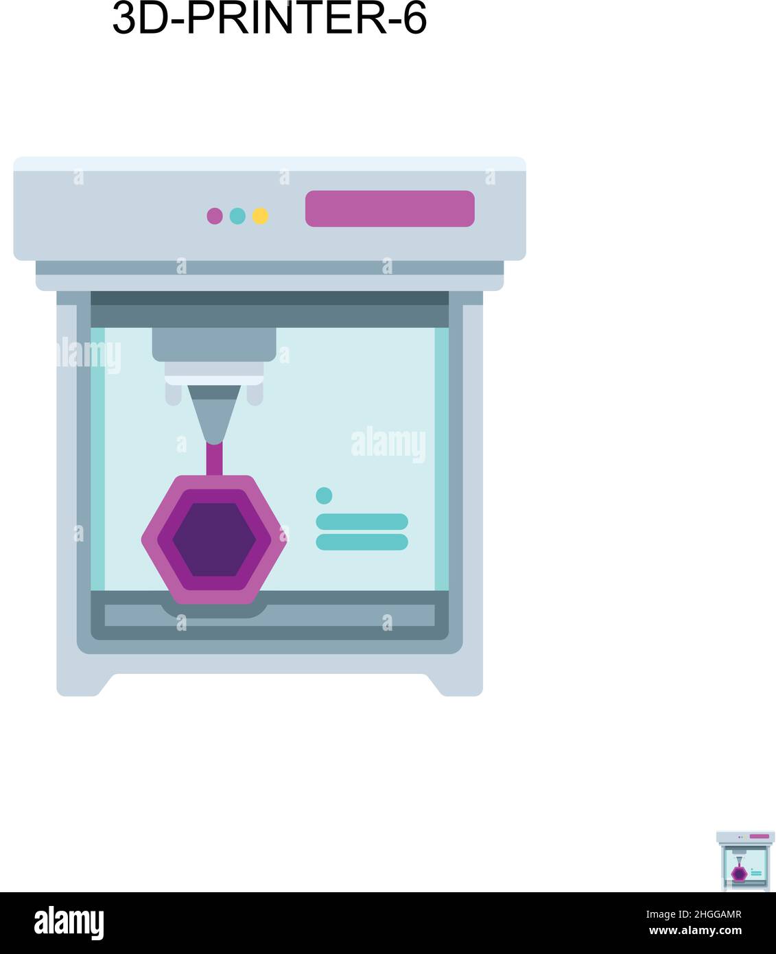 3d-printer-6 Simple vector icon.Perfect color modern pictogram on ...
