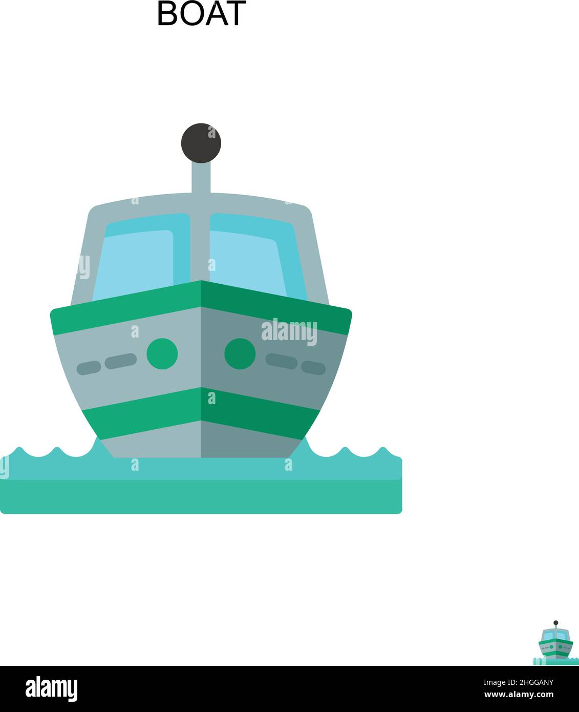 Boat Simple vector icon.Perfect color modern pictogram on editable ...