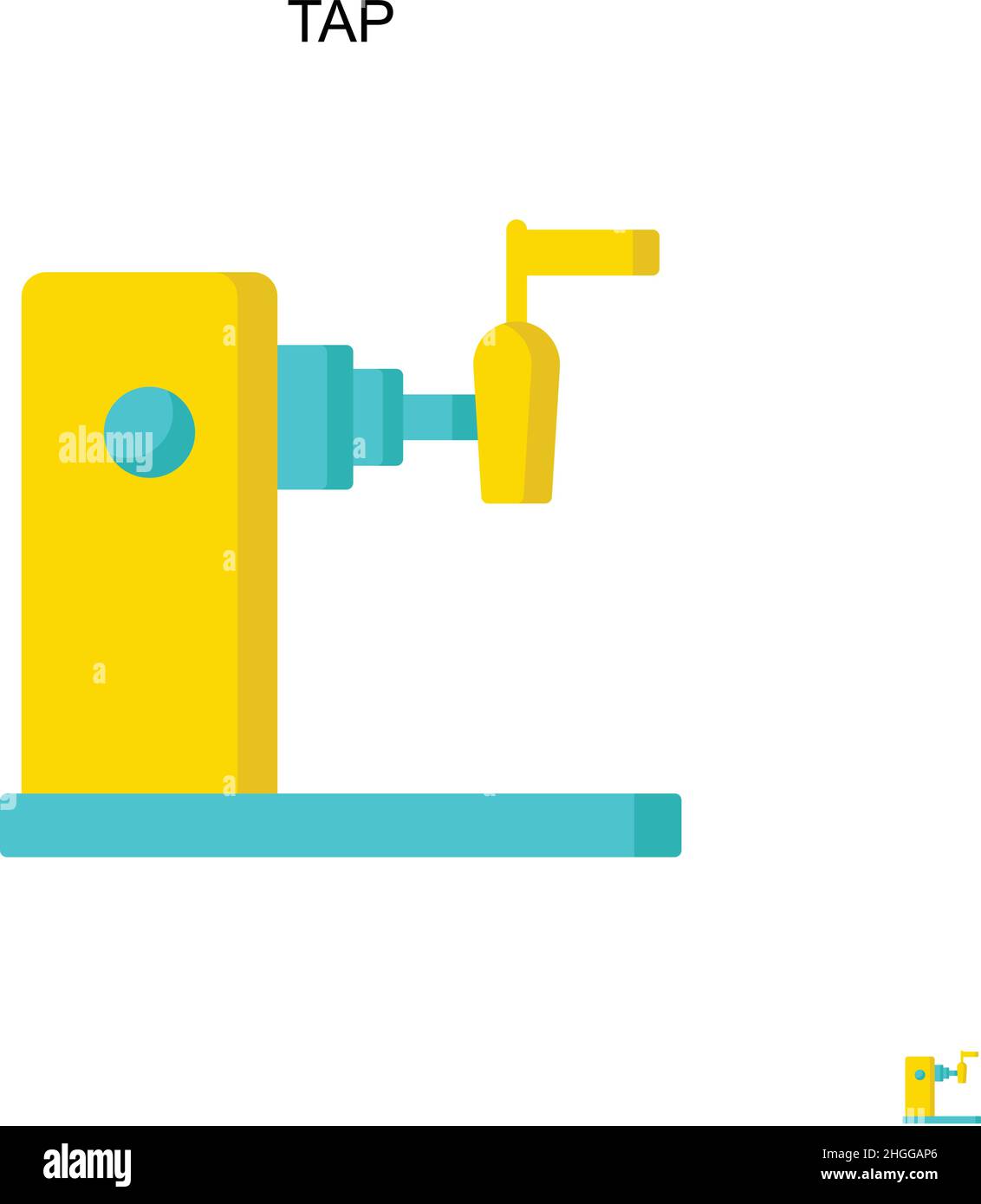 Tap Simple vector icon.Perfect color modern pictogram on editable ...