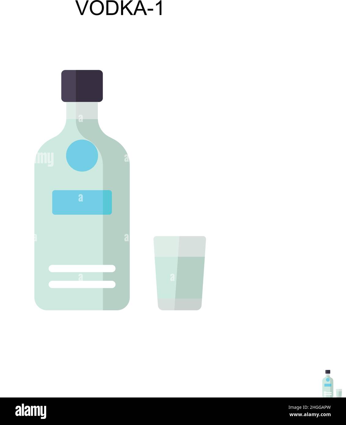 Vodka-1 Simple vector icon.Perfect color modern pictogram on editable ...