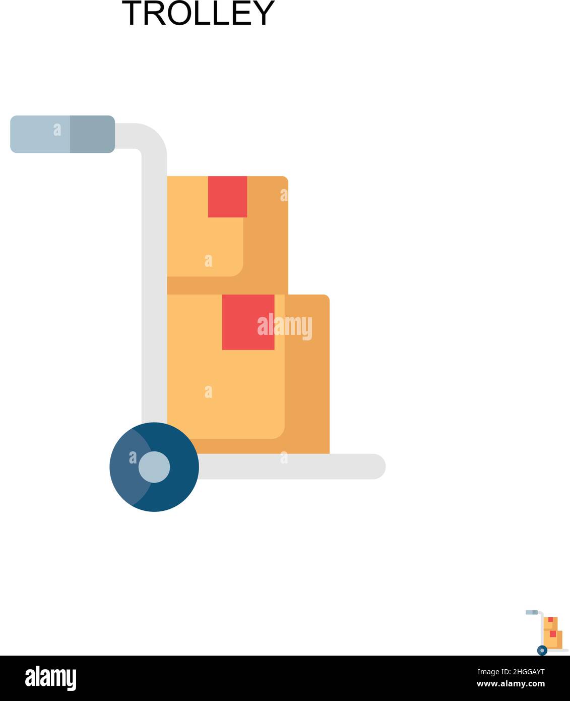 Trolley Simple vector icon.Perfect color modern pictogram on editable ...