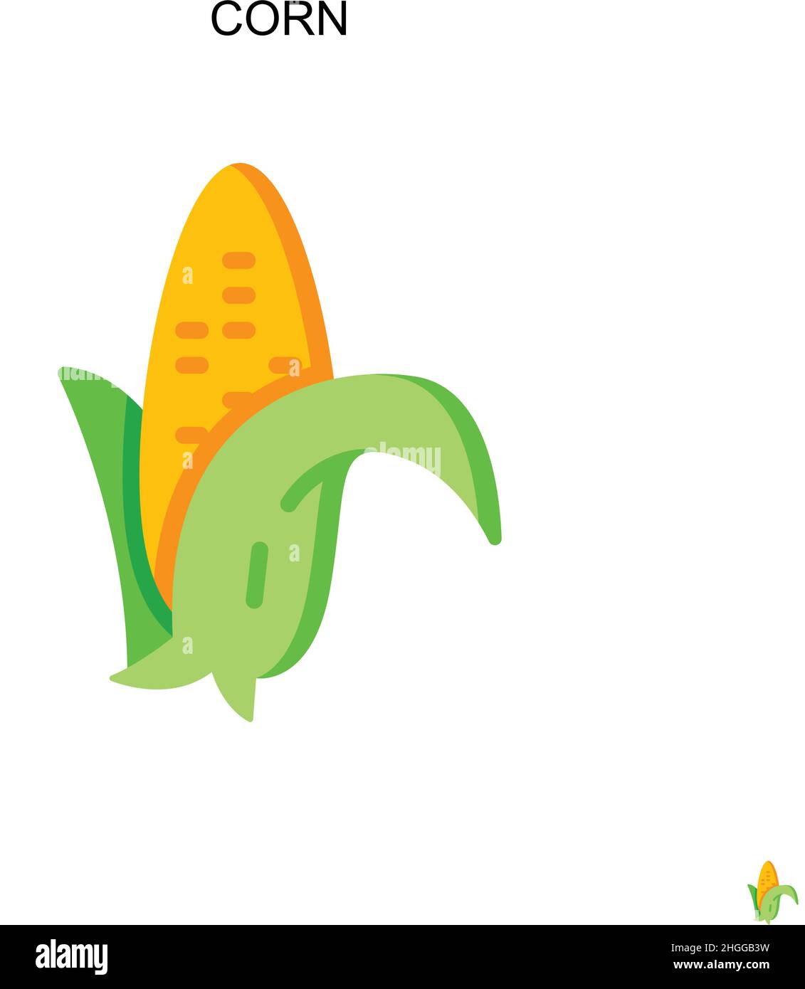 Corn Simple vector icon.Perfect color modern pictogram on editable ...
