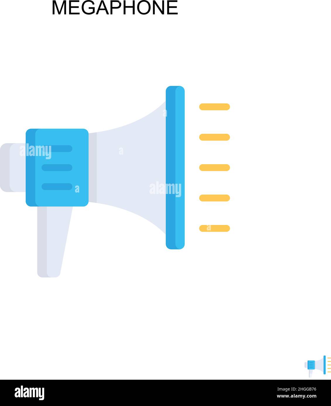 Megaphone Simple vector icon.Perfect color modern pictogram on editable ...