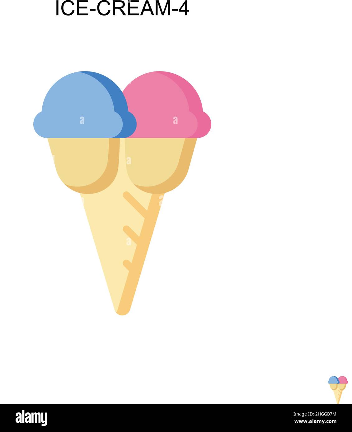 Ice-cream-4 Simple vector icon.Perfect color modern pictogram on ...