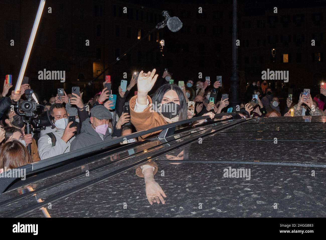 Rome, Italy. 20th Jan, 2022. Rome, Laura Pausini digital performance in ...