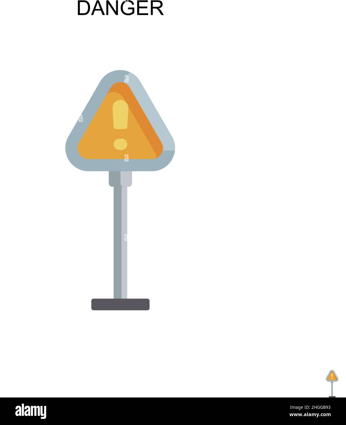 Danger Simple vector icon.Perfect color modern pictogram on editable ...