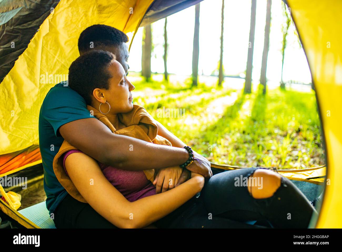 two happy person feeling love to each other having outdoor weekends at ...