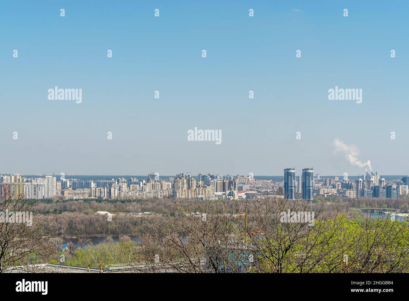 Landscape view of city with houses in Kyiv, Ukraine Stock Photo - Alamy