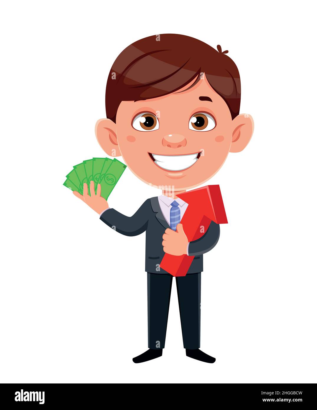 Cartoon of man and money hi-res stock photography and images - Alamy