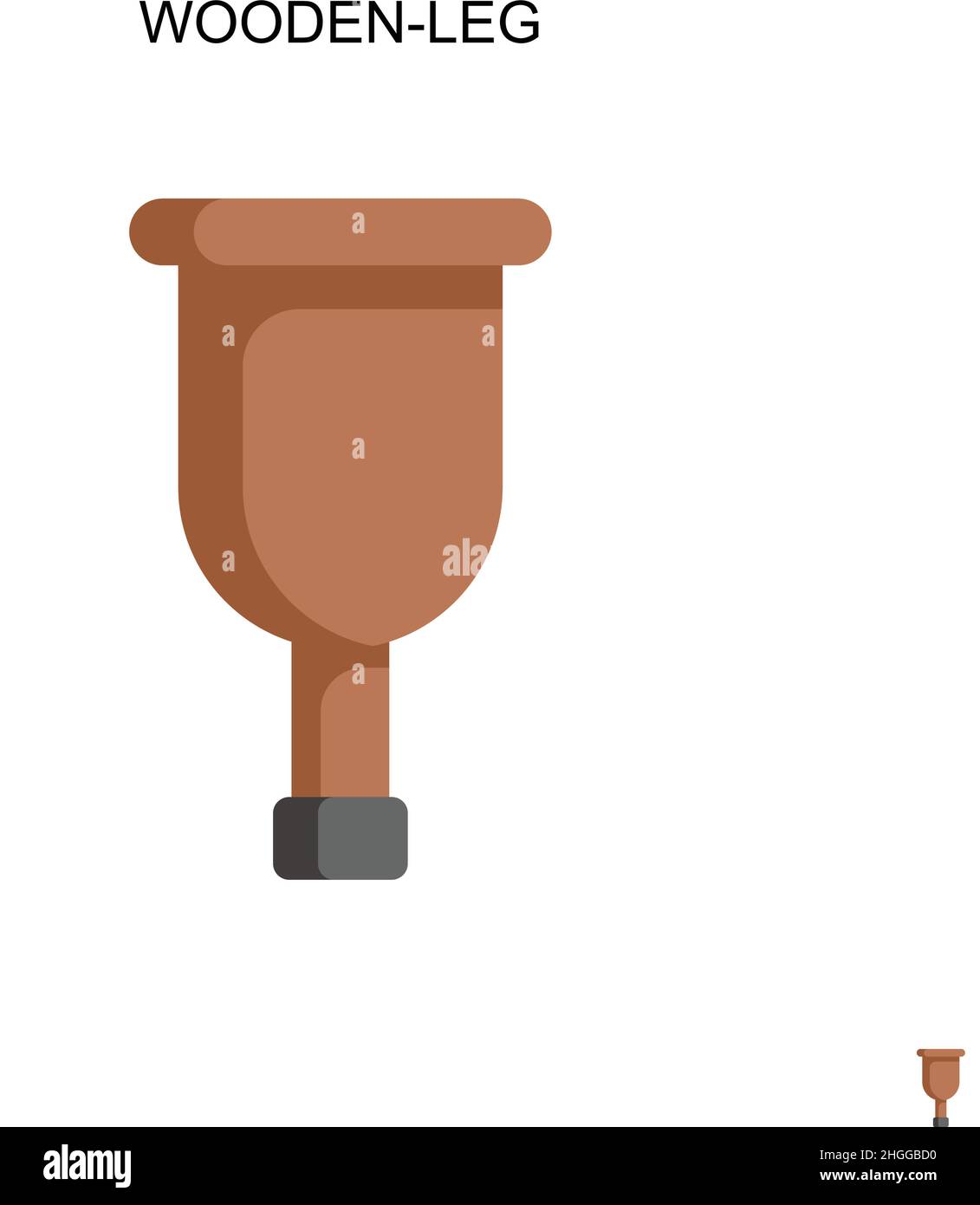 Wooden-leg Simple vector icon.Perfect color modern pictogram on ...