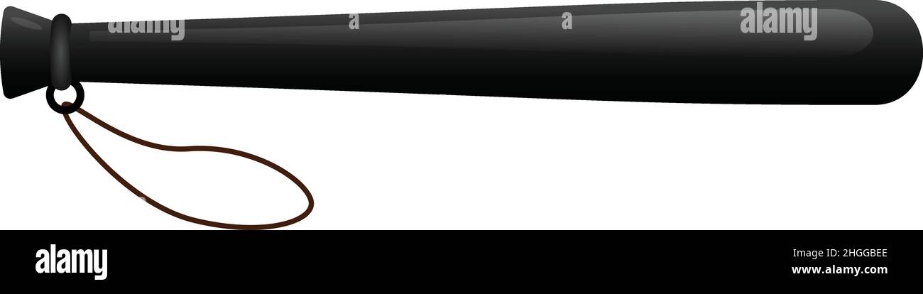 Police baton icon cartoon vector. Cop nightstick. Officer truncheon ...