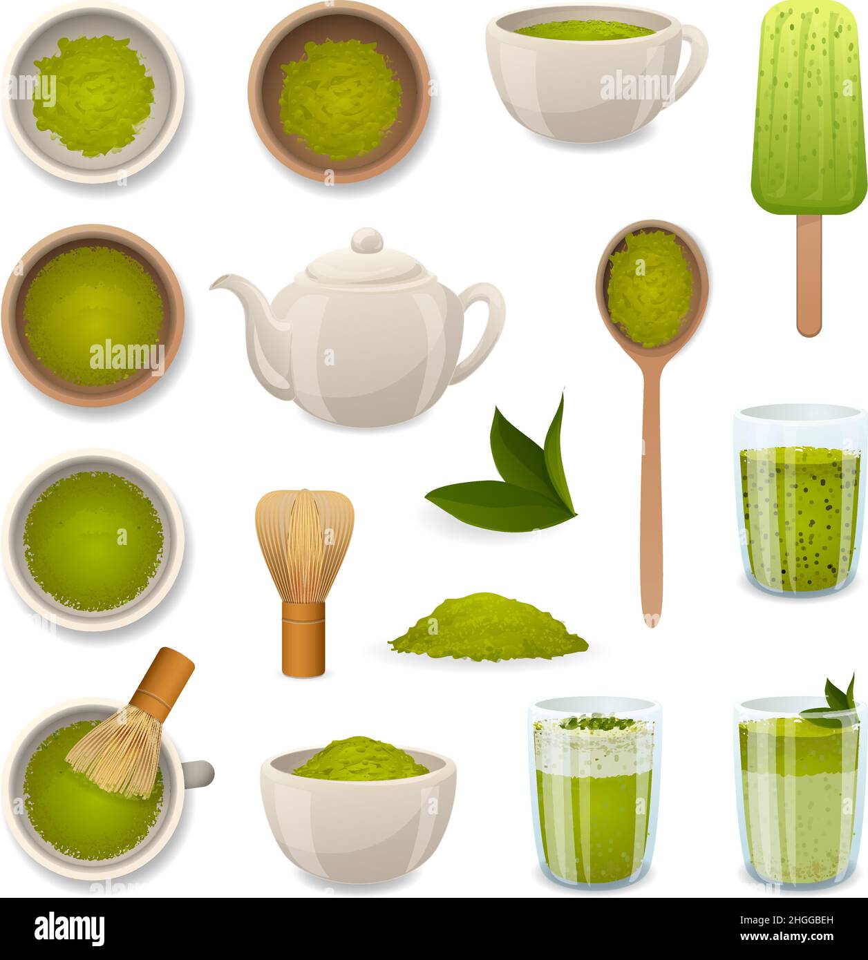 Matcha latte vector vectors hi-res stock photography and images - Alamy