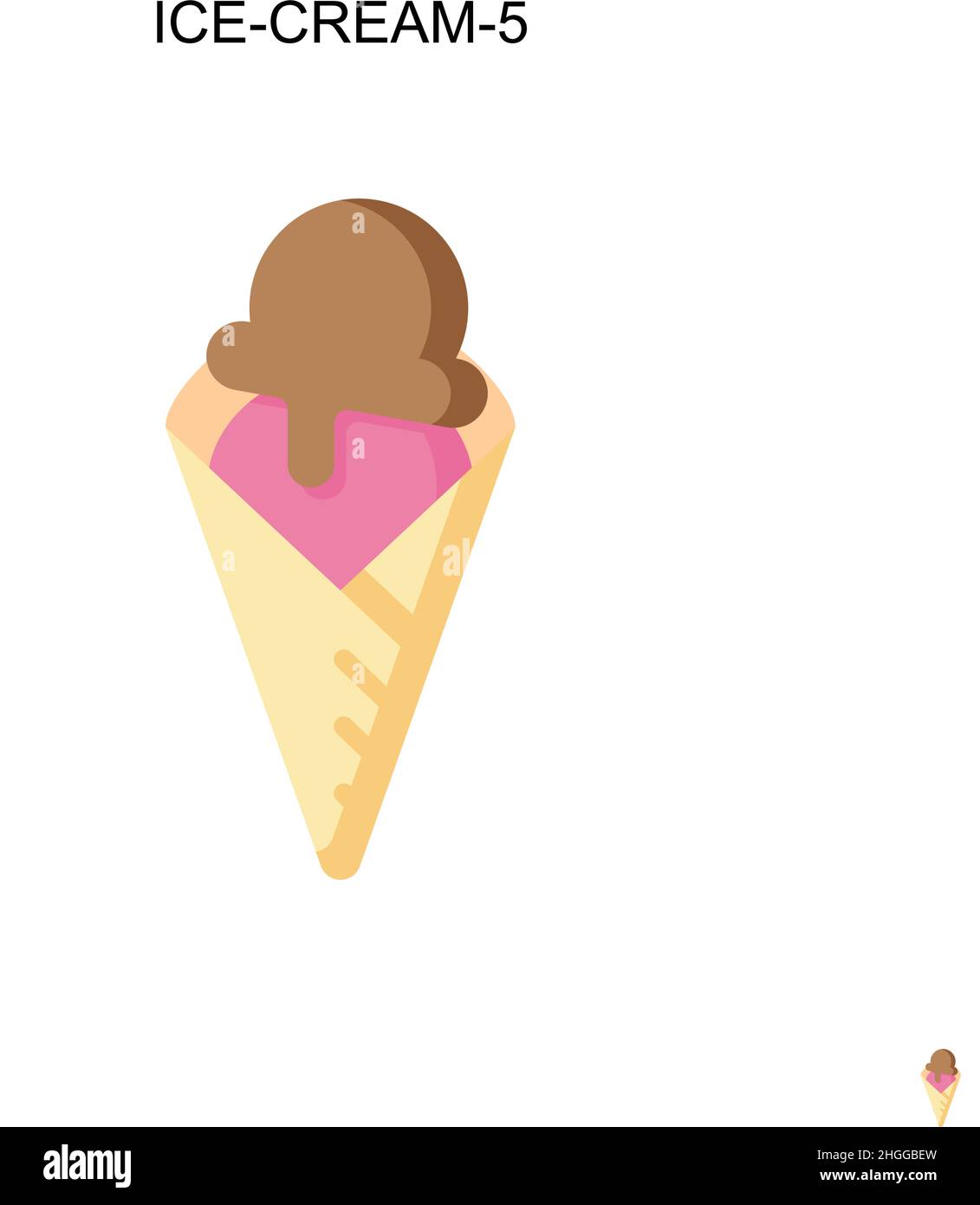 Ice-cream-5 Simple vector icon.Perfect color modern pictogram on ...