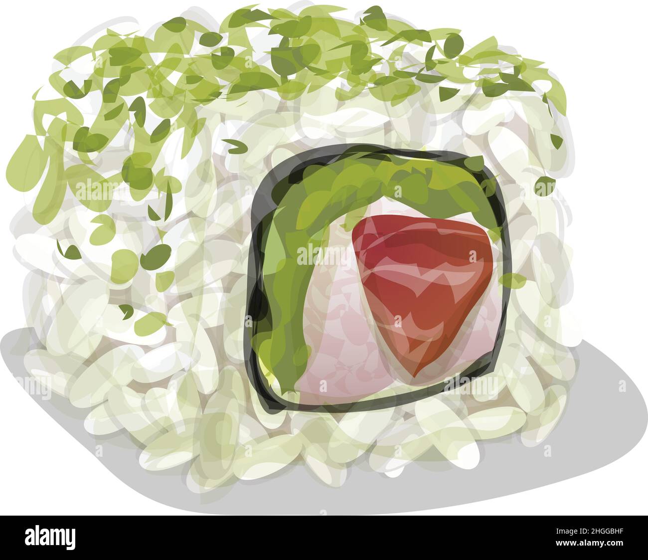 Japanese rolls icon cartoon vector. Japan food. Restaurant sushi Stock ...
