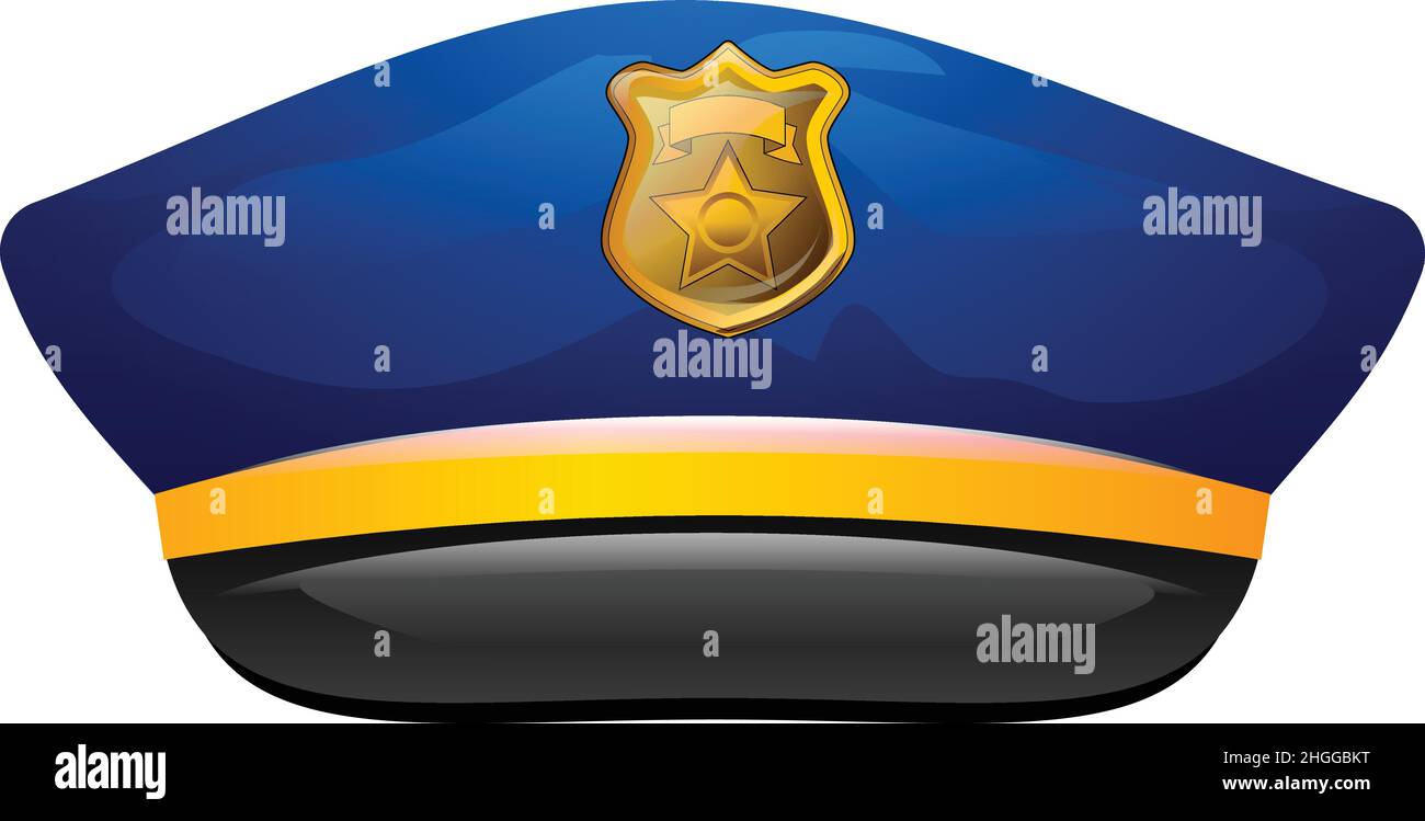 Police cap icon cartoon vector. Cop hat. Policeman uniform Stock Vector ...