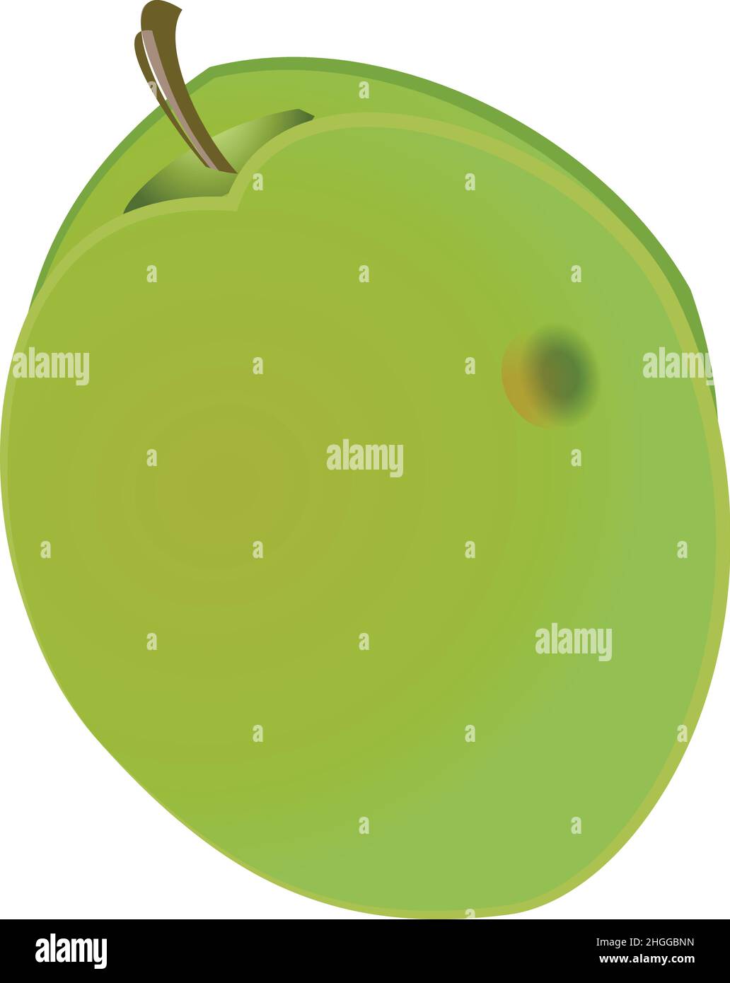 Green apricot icon cartoon vector. Juice fruit. Cute tree Stock Vector ...