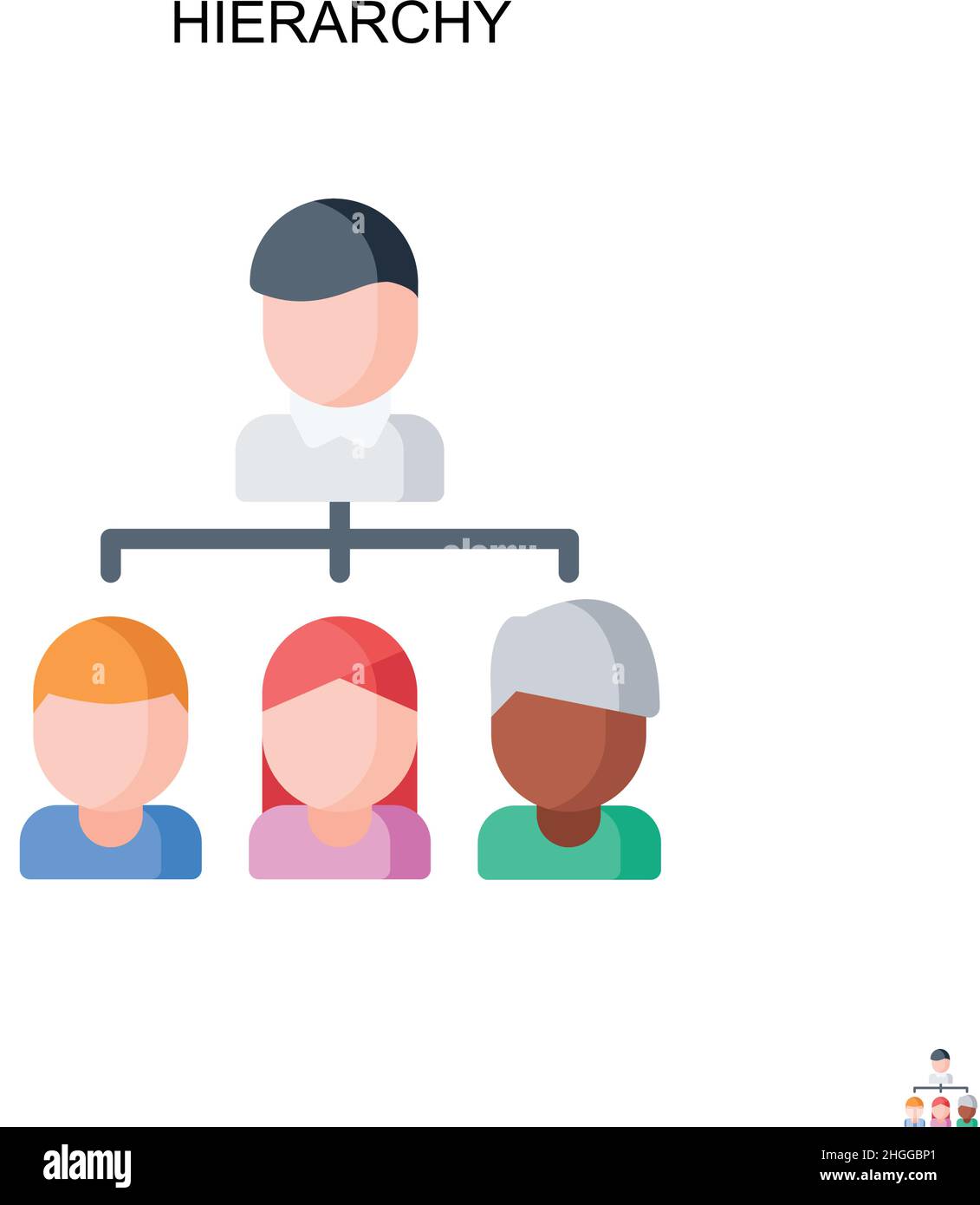 Hierarchy Simple vector icon.Perfect color modern pictogram on editable ...