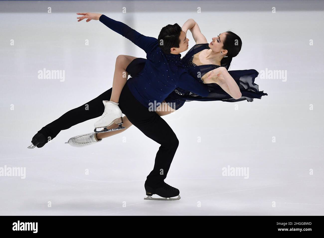 Tallinn, Estonia. 20th Jan, 2022. Charlotte Lafond-Fournier (R)/Richard ...