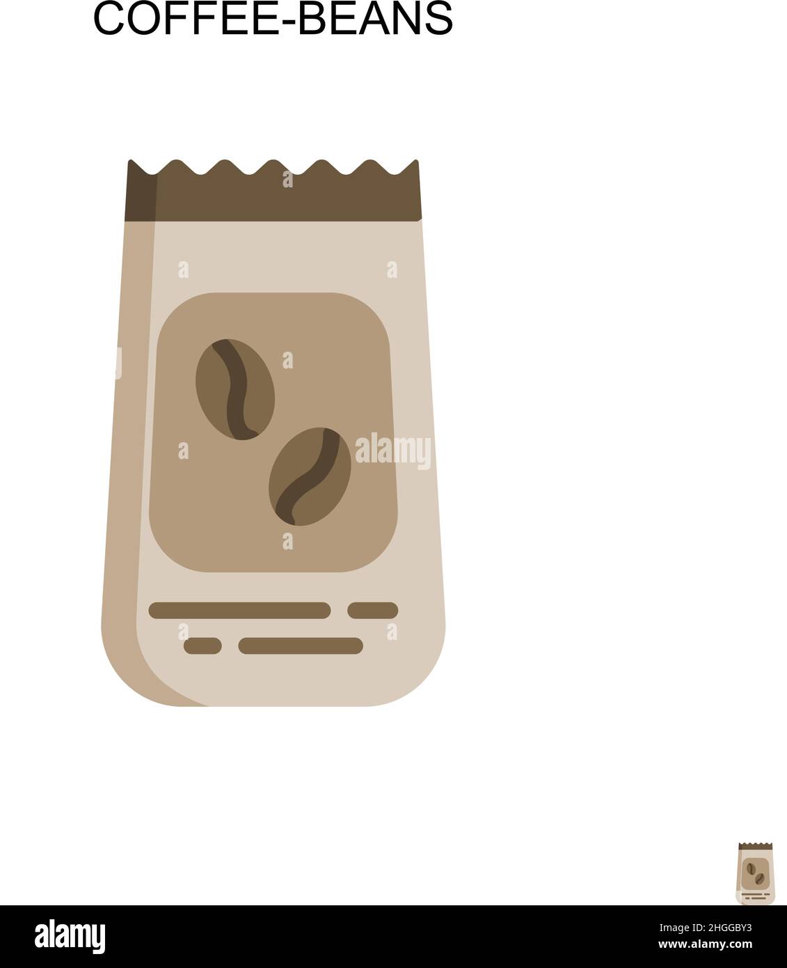Coffee-beans Simple vector icon.Perfect color modern pictogram on ...