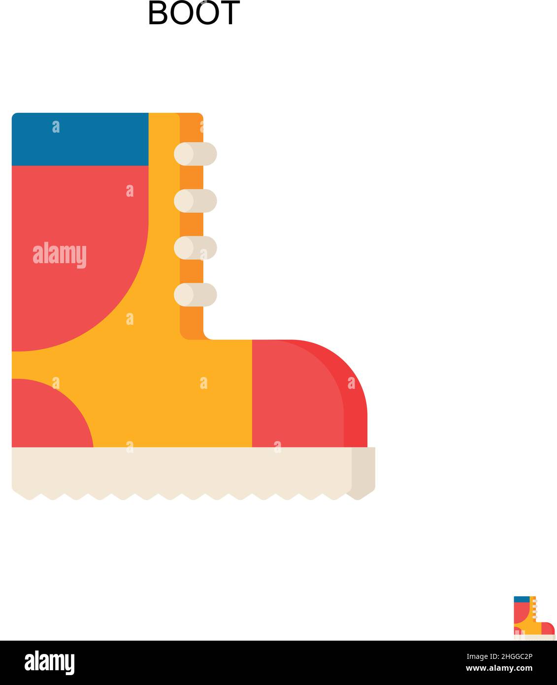 Boot Simple vector icon.Perfect color modern pictogram on editable ...