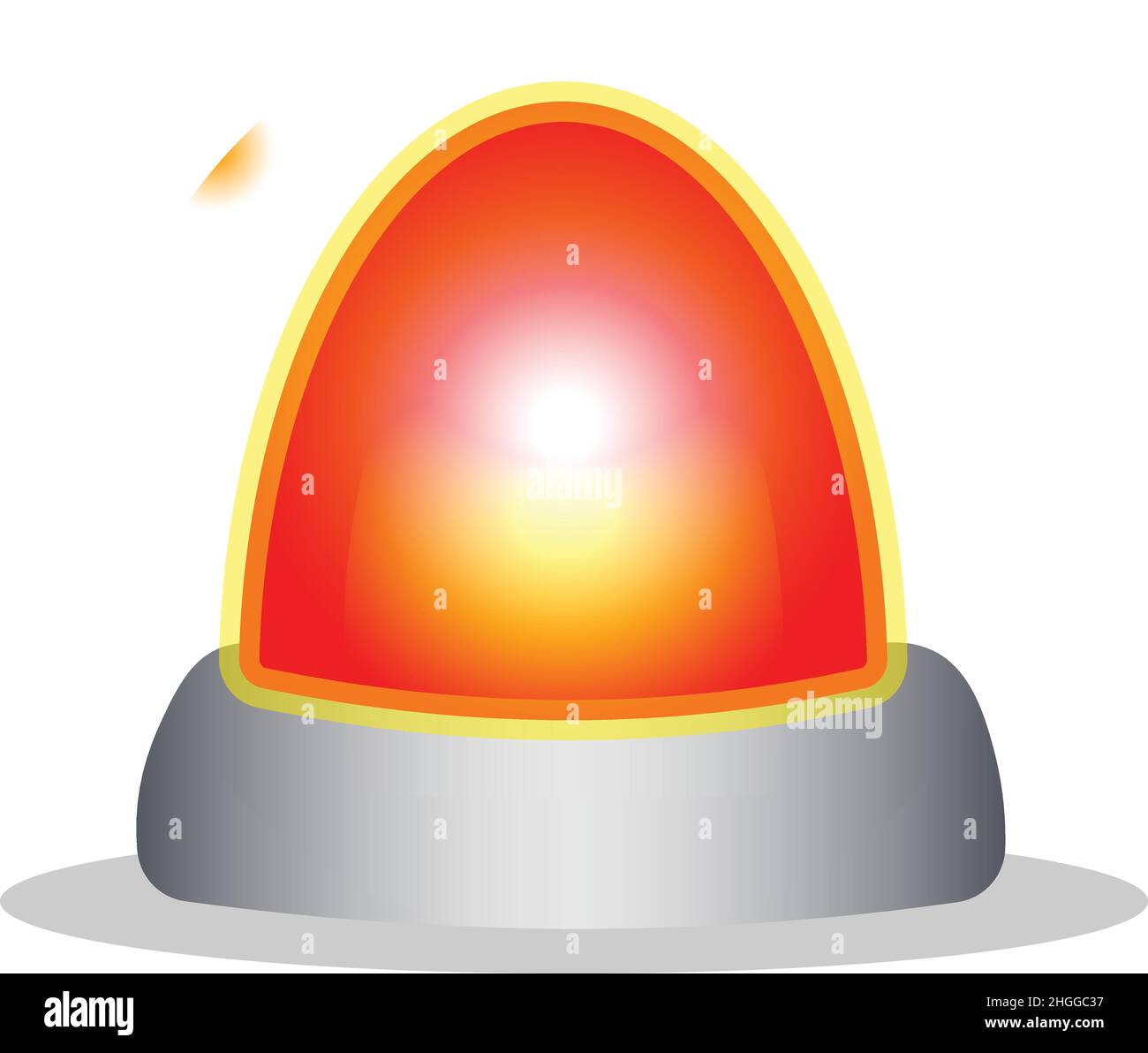 Red police flasher icon cartoon vector. Ambulance siren. Flash alert ...