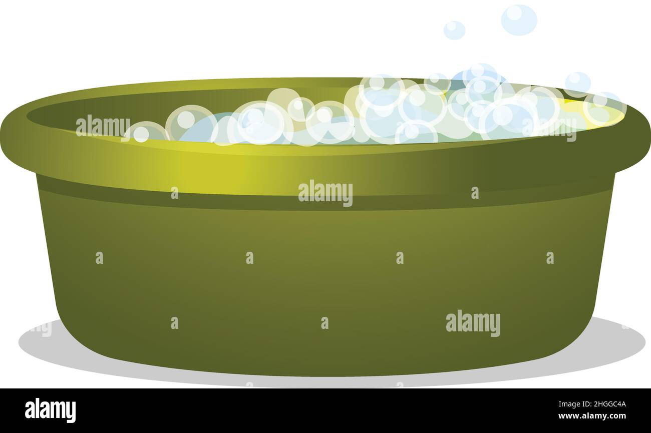 Wash basin icon cartoon vector. Bowl water. Bucket plastic Stock Vector ...