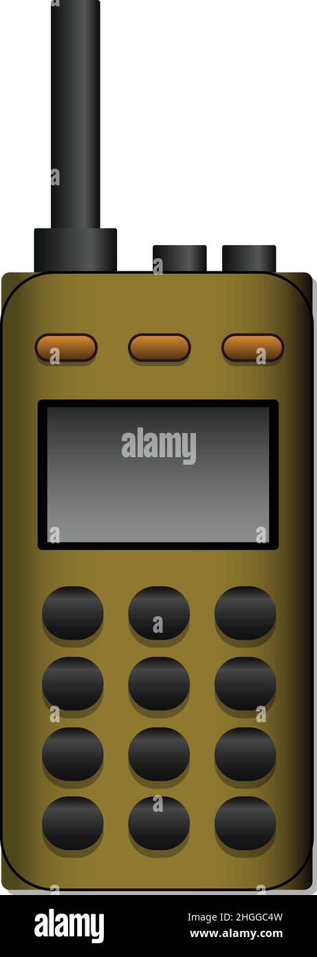 Walkie talkie icon cartoon vector. Portable radio. Wireless transceiver ...