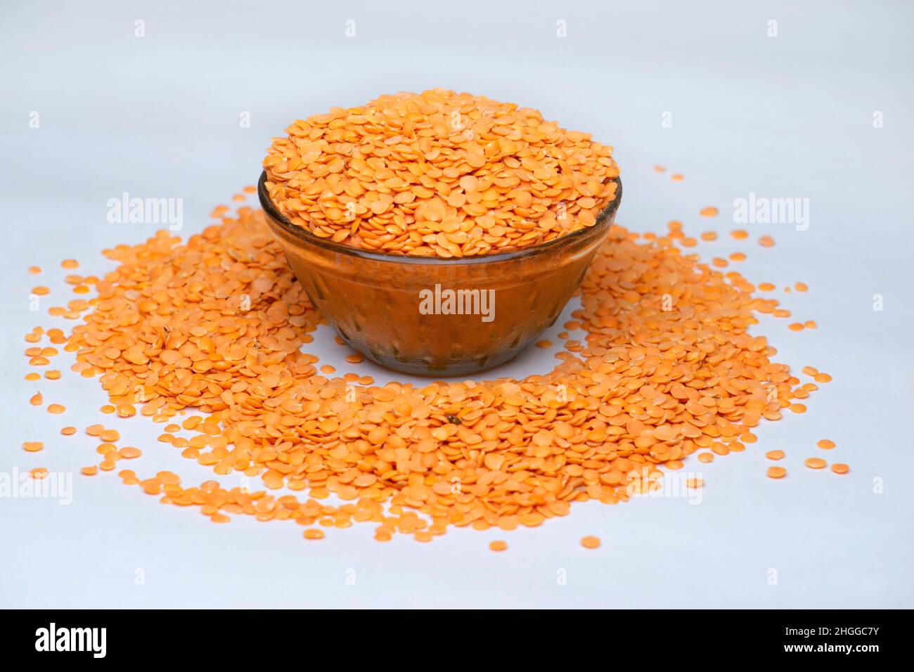 Masoor daal in white background, Satara, Maharashtra, India Stock Photo ...