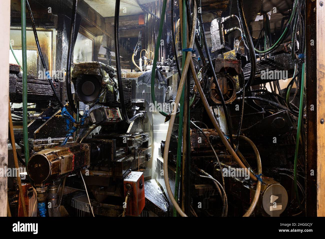 Photo of automobile assembly production.Car factory. Auto parts. Engine ...