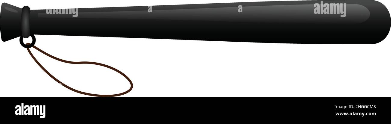 Police baton icon cartoon vector. Cop nightstick. Officer truncheon ...