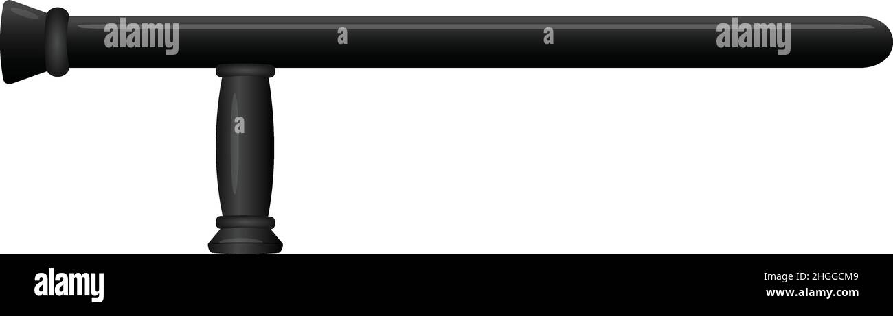 Rubber baton icon cartoon vector. Police stick. Policeman truncheon ...