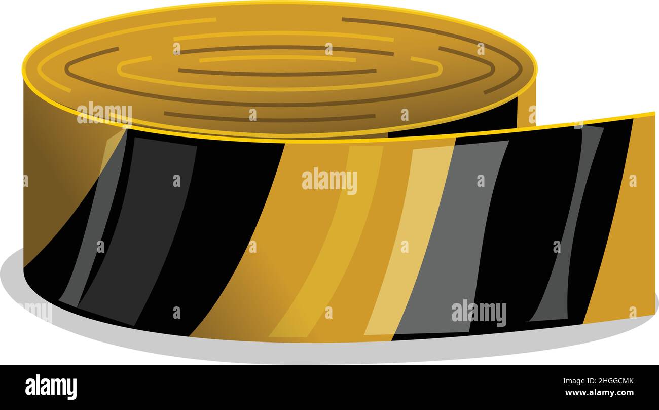 Police tape icon cartoon vector. Caution strip. Warning danger Stock ...