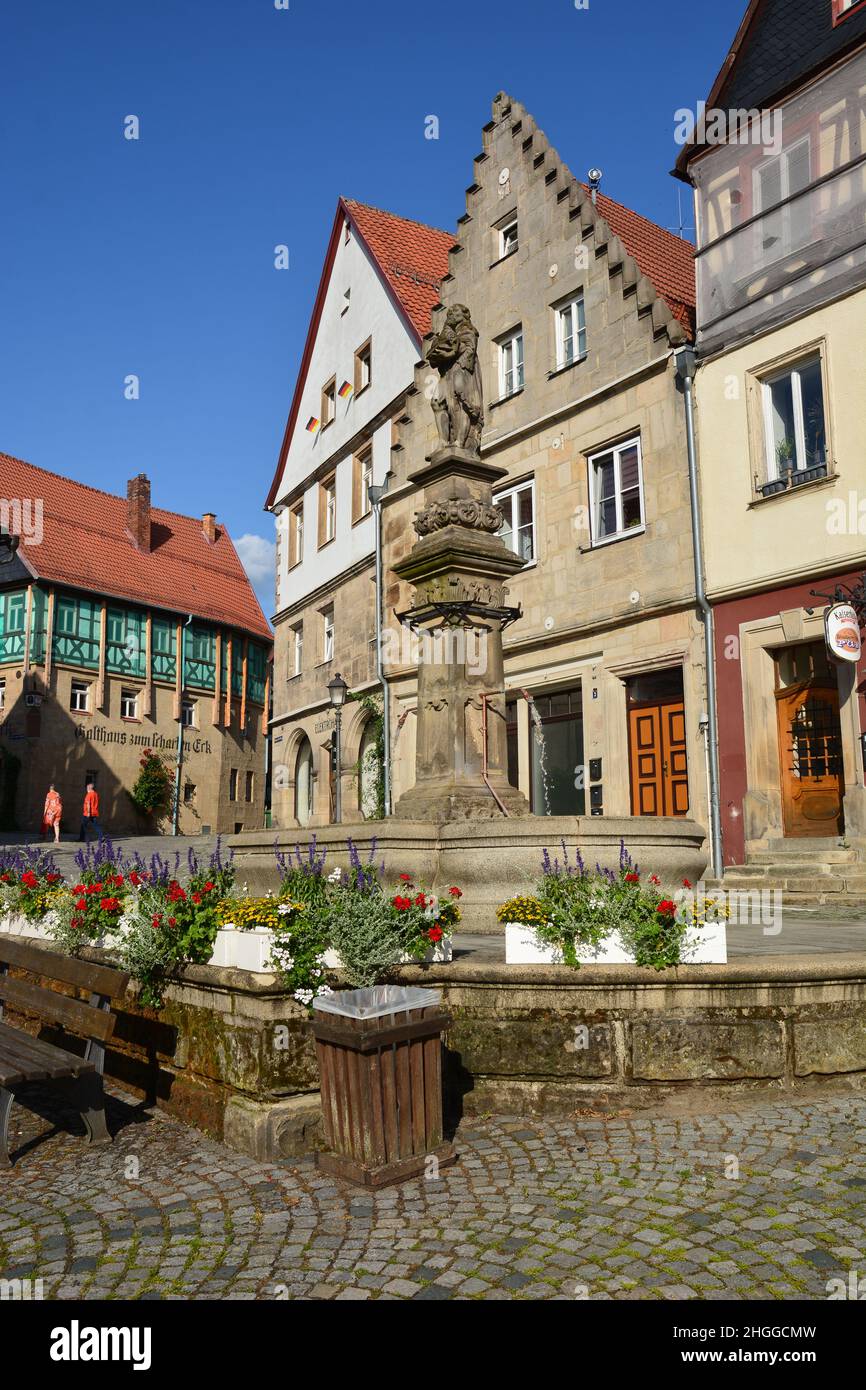 Kronach, Germany – View with historical buildings in the town of ...