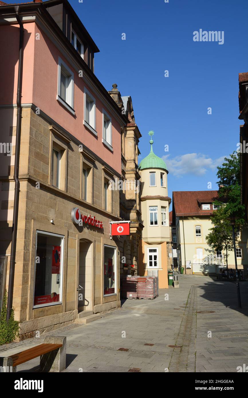 Kronach, Germany – View with historical buildings in the town of ...