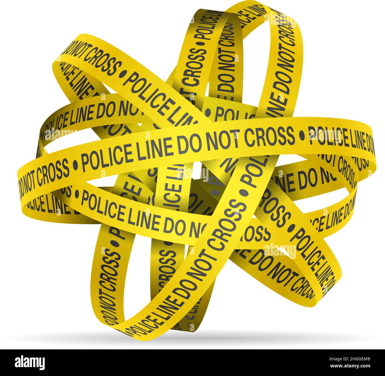 Police tape on a white background. Vector illustration Stock Vector ...