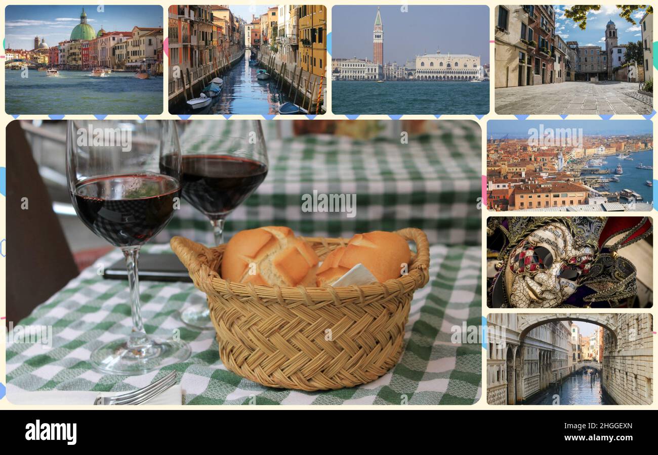 Map of italy collage hi-res stock photography and images - Alamy