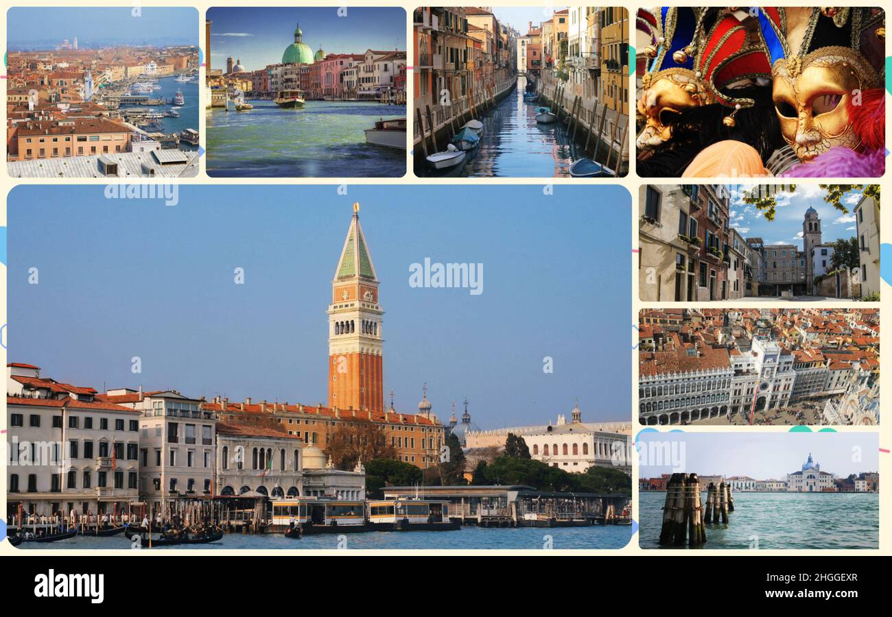 Map of italy collage hi-res stock photography and images - Alamy