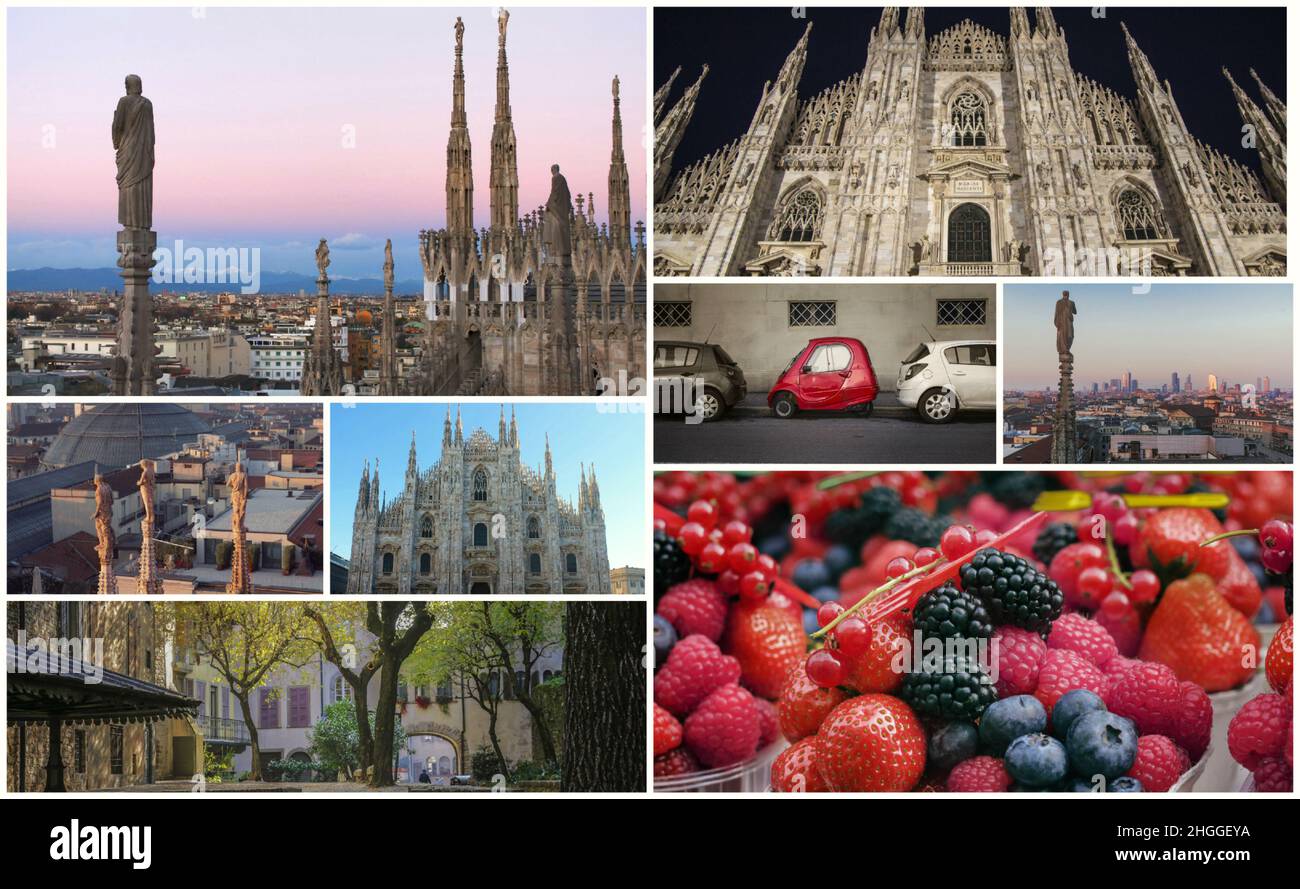 Map of italy collage hi-res stock photography and images - Alamy
