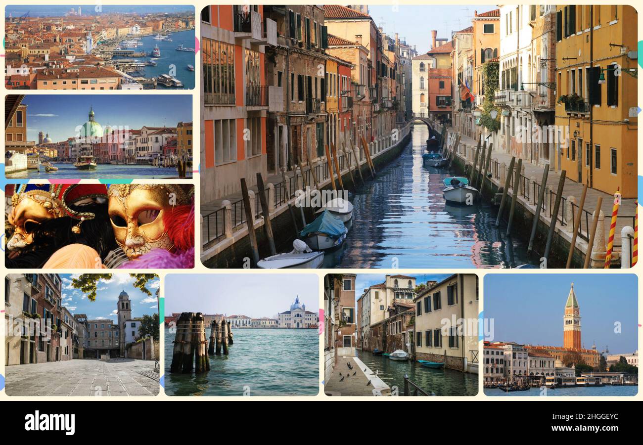 Map of italy collage hi-res stock photography and images - Alamy