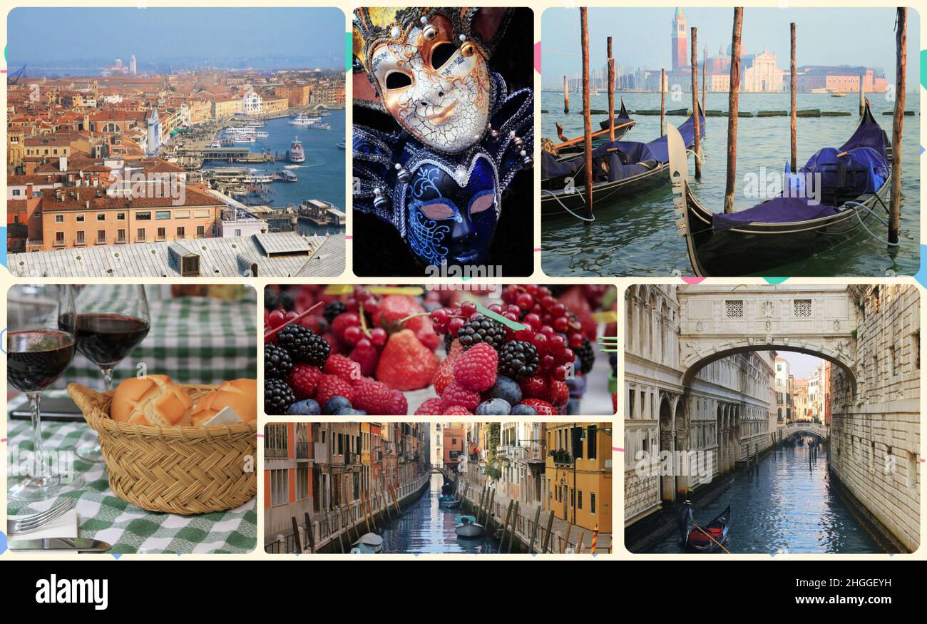 Map of italy collage hi-res stock photography and images - Alamy