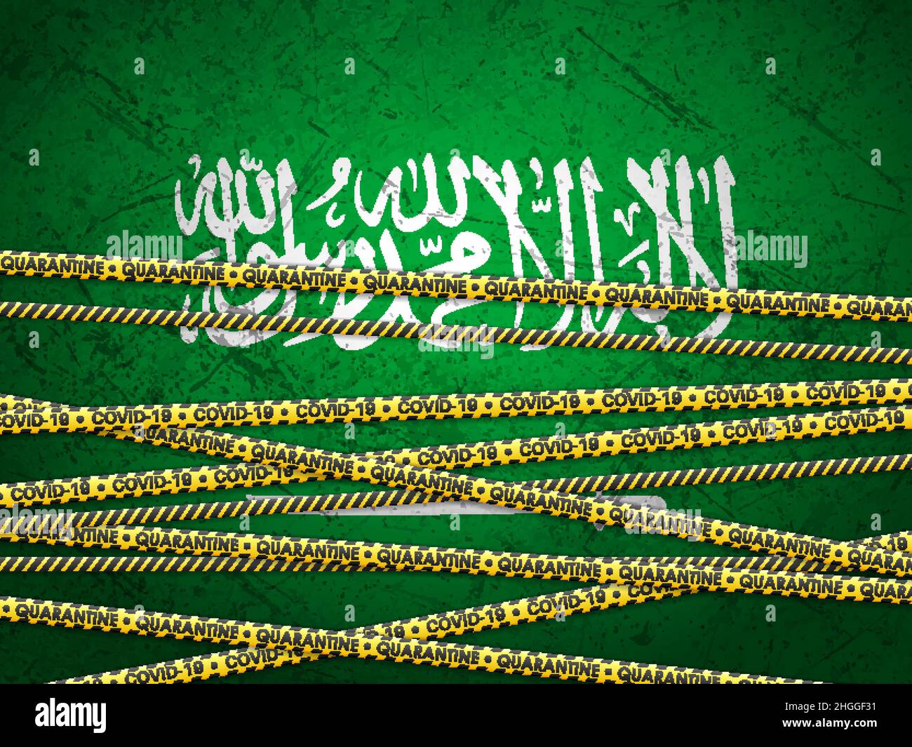 Saudi Arabia in quarantine textured background. Vector illustration ...