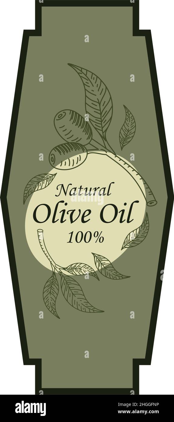 olive oil label Stock Vector Image & Art - Alamy