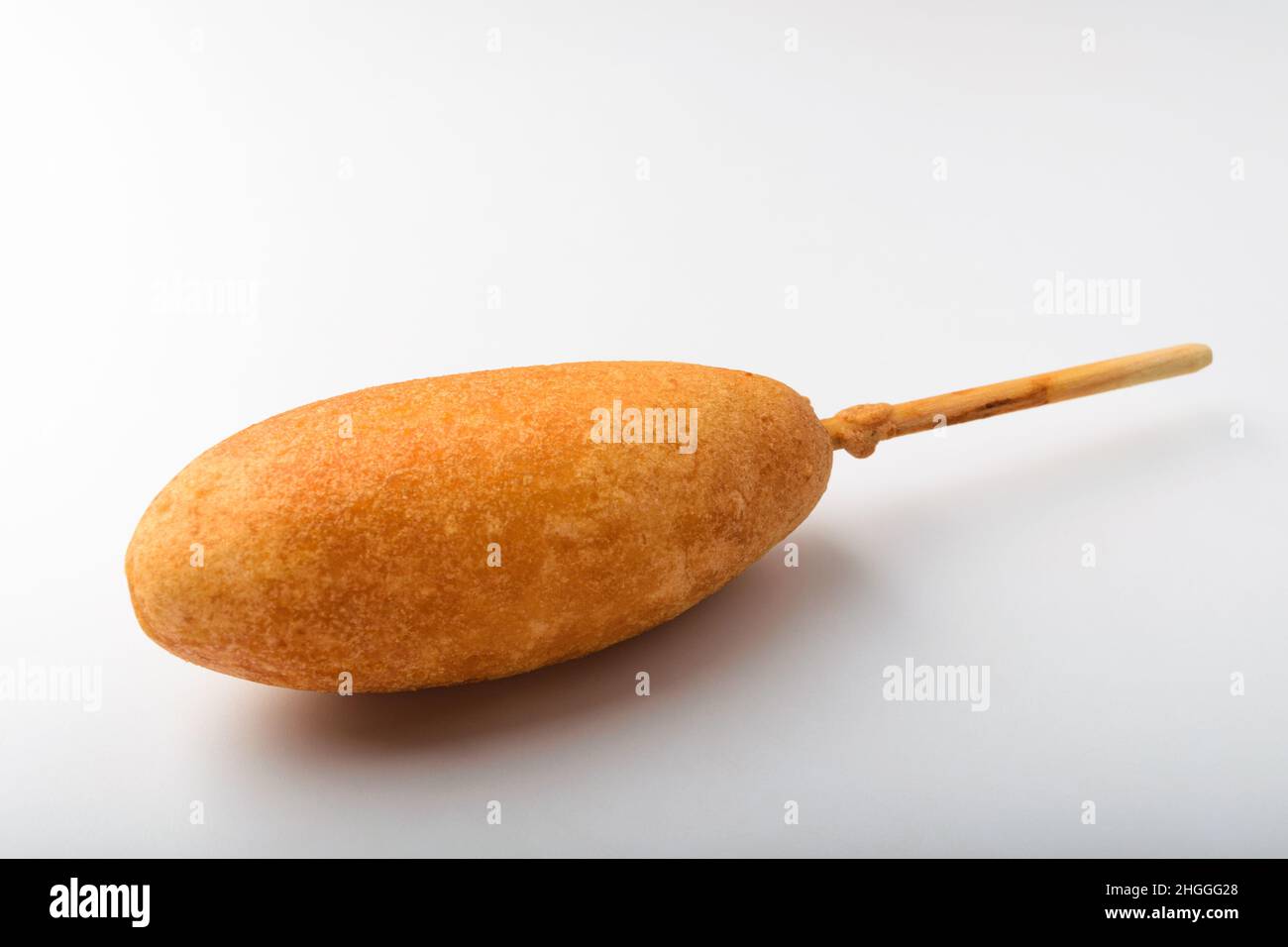 Corn dog on white background Stock Photo - Alamy