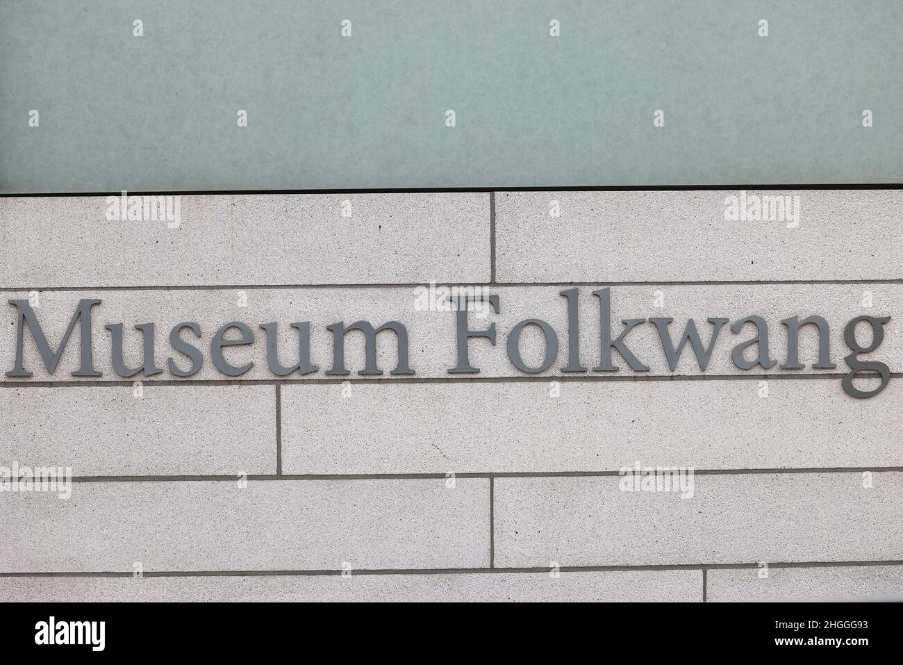 Essen, Germany. 20th Jan, 2022. The lettering on the Museum Folkwang in ...