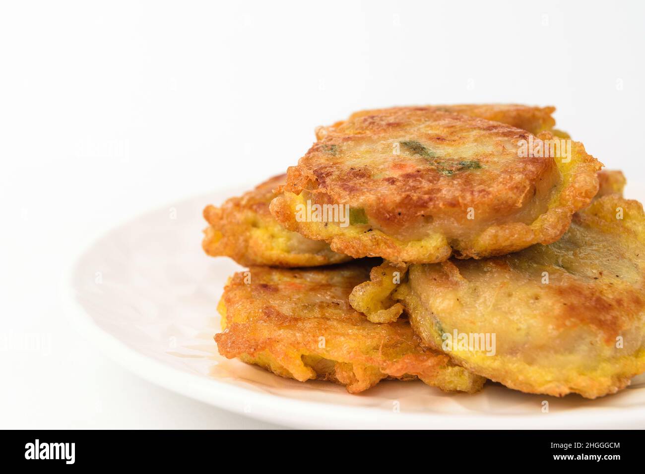 Pork ball on white background Stock Photo - Alamy