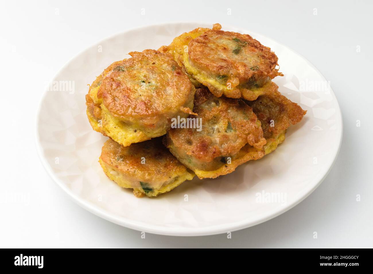 Pork ball on white background Stock Photo - Alamy