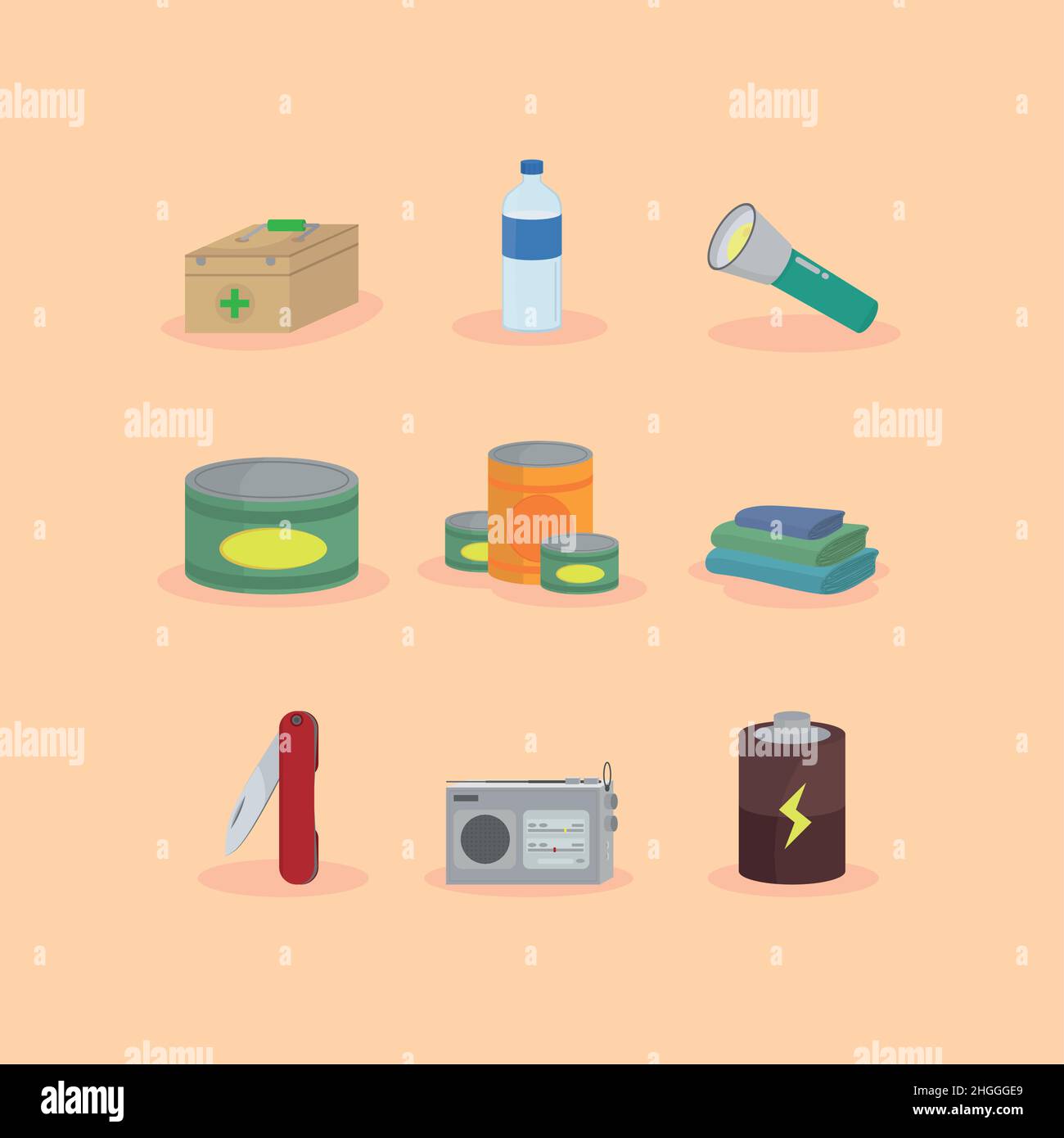 disaster preparedness icons Stock Vector Image & Art - Alamy