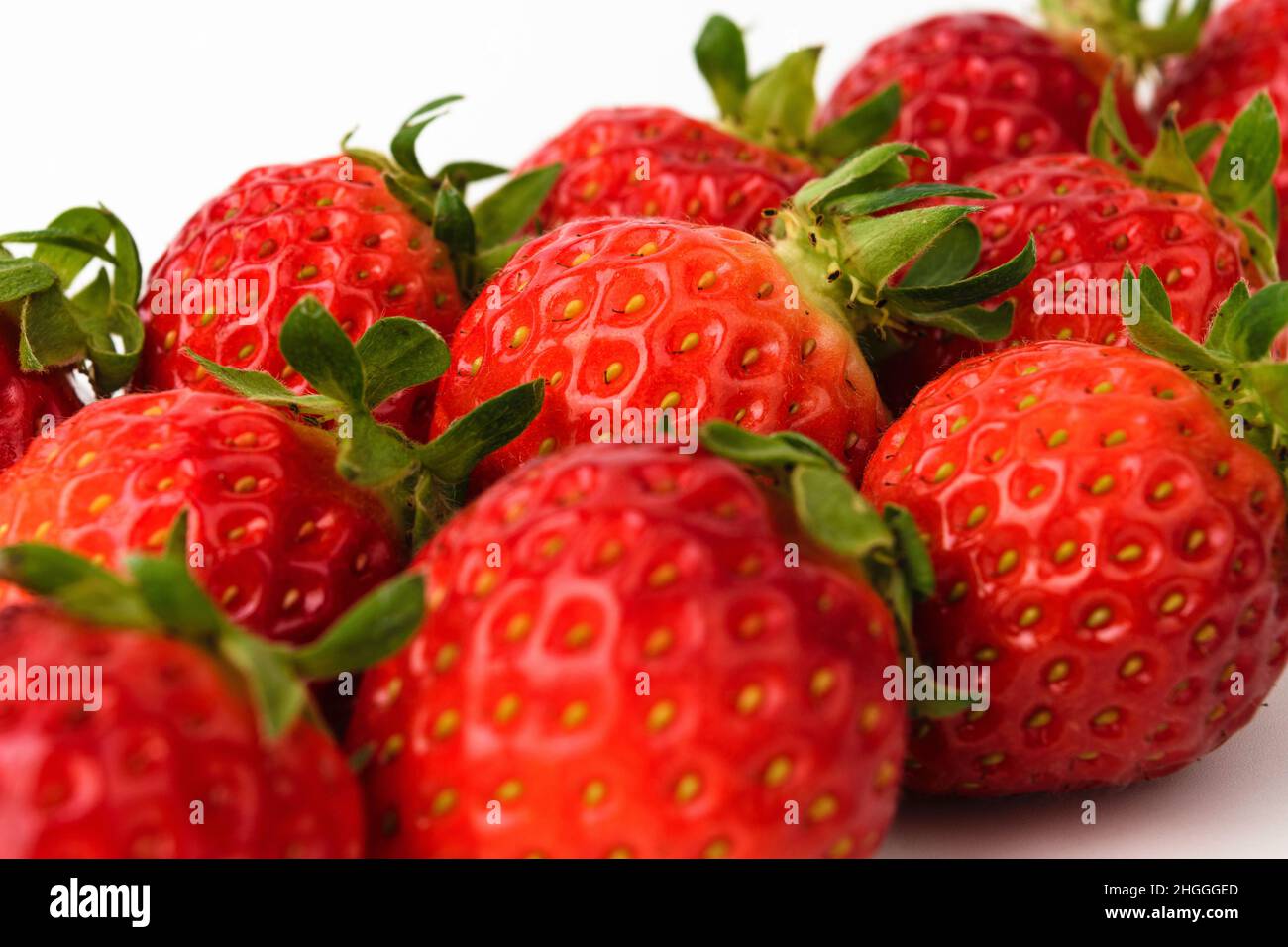 Fruit strawberry on white background Stock Photo - Alamy